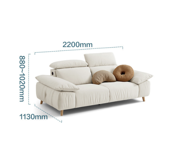 Daphne 3-Seater Sofa (White) | LINSY Philippines